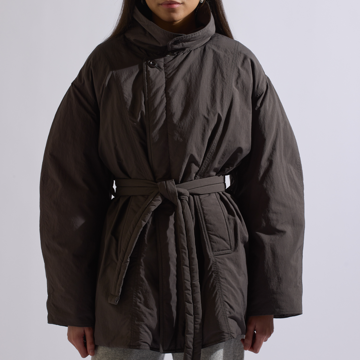 Puffer Down Wrap Jacket Grey – The NKC Store