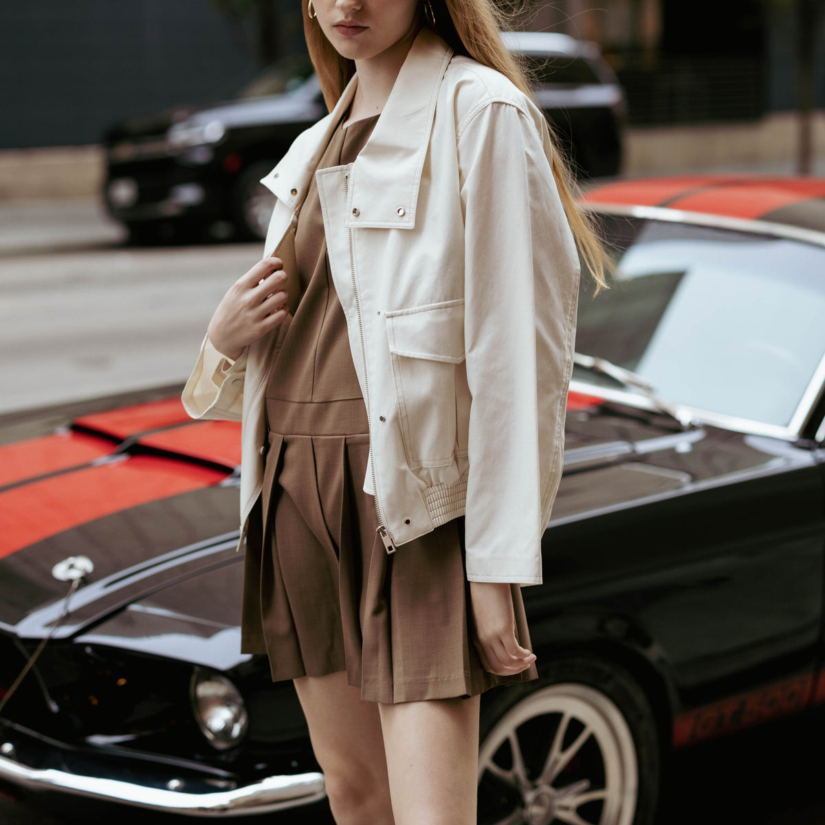 Twyla High Neck Jacket In White – The NKC Store