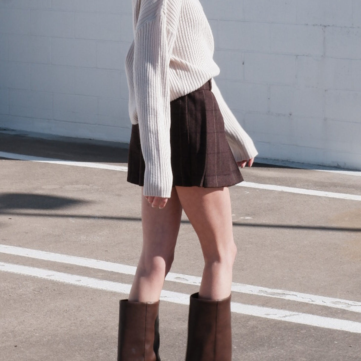 Brown Plaid Buckle Skort – The NKC Store