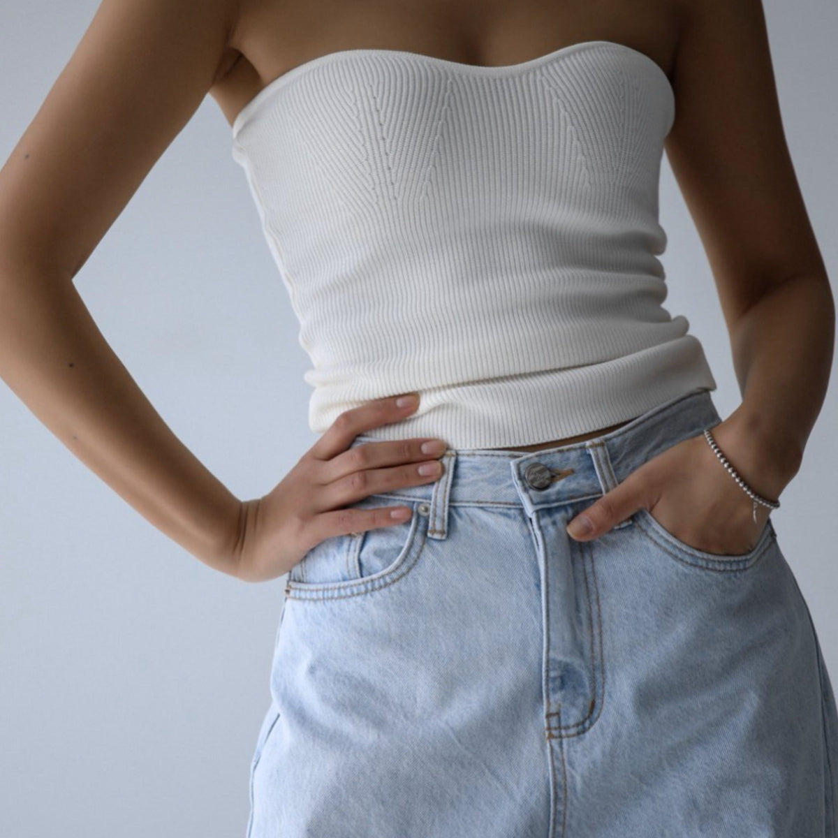 Cole Tube Top in White – The NKC Store