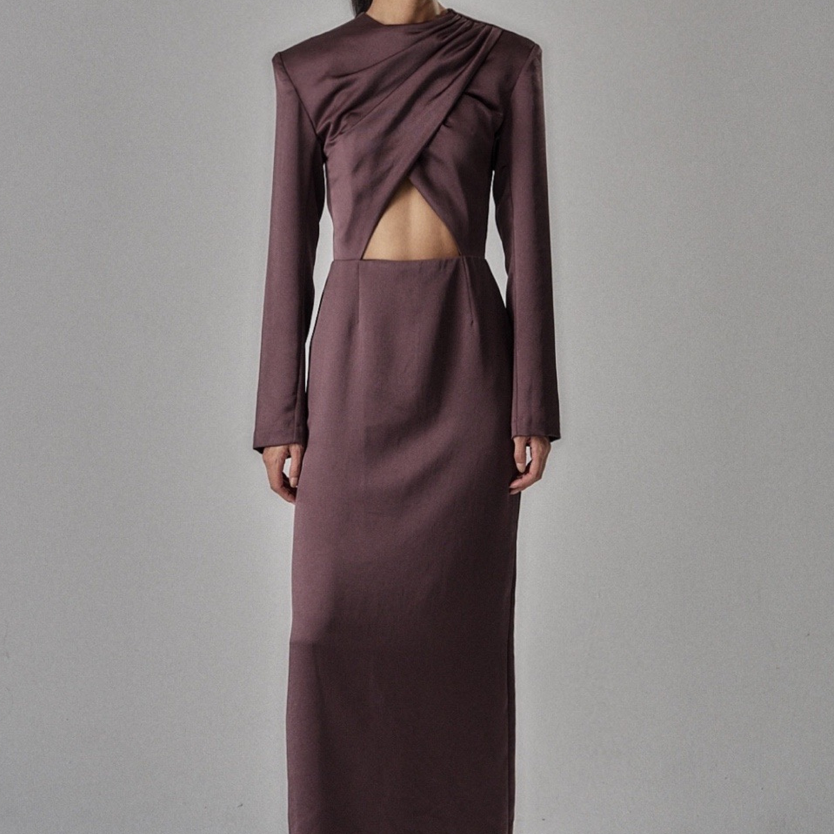 Colette Chocolate Satin Dress – The NKC Store