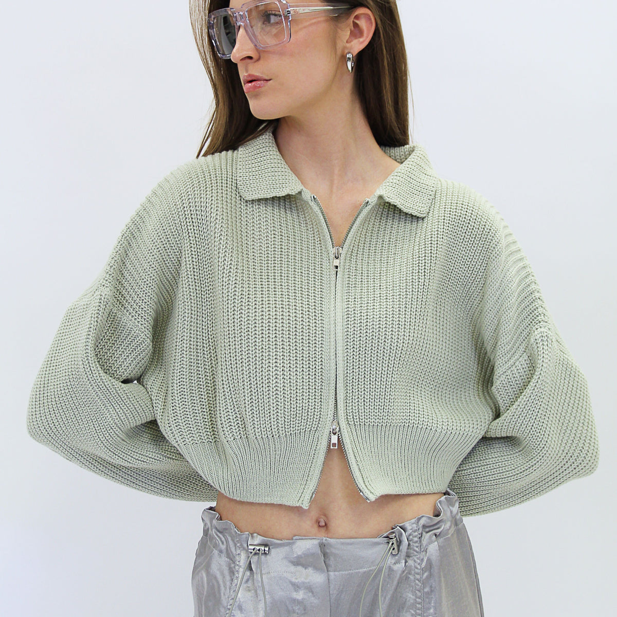 Sage Double Zip Cardigan – The NKC Store